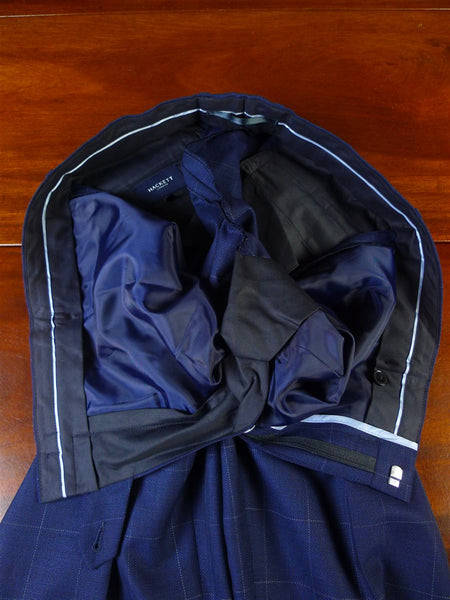 25/0396V new w/tags hackett london blue wp check worsted suit RRP £690 ...