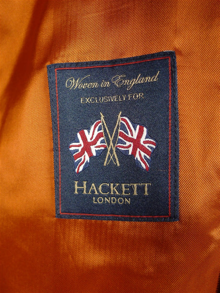 25/0706V hackett new w/tags brown gun check tweed field coat overcoat ...